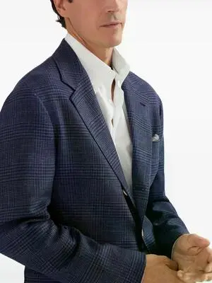 Brunello Cucinelli Check-pattern Single-breasted Blazer