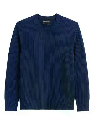 Marc O'polo Ribbed Crew Neck Sweater - Blue