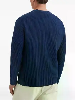 Marc O'polo Ribbed Crew Neck Sweater - Blue