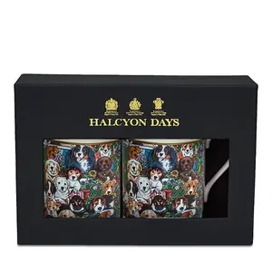 Halcyon Days Dogs Leave Pawprints Mugs, Set Of 2 - Multi