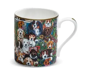 Halcyon Days Dogs Leave Pawprints Mugs, Set Of 2