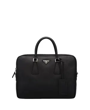 Prada Saffiano Leather Work Bag - Black