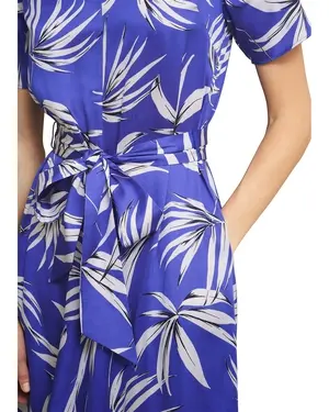 HOBBS LONDON Ripsley Palm Print Midi Dress