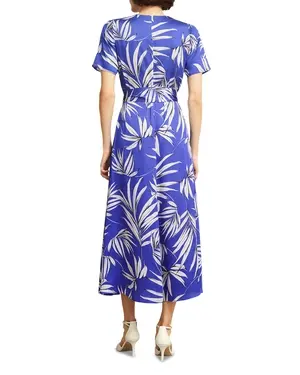 HOBBS LONDON Ripsley Palm Print Midi Dress