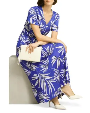 HOBBS LONDON Ripsley Palm Print Midi Dress