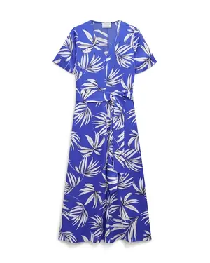 HOBBS LONDON Ripsley Palm Print Midi Dress