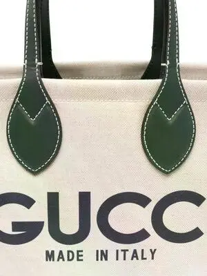 Gucci Logo-print Tote Bag - Neutrals