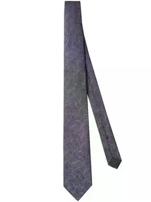 Brunello Cucinelli Paisley-pattern Silk Tie - Purple