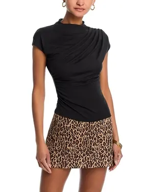 Aqua Draped Top - Black
