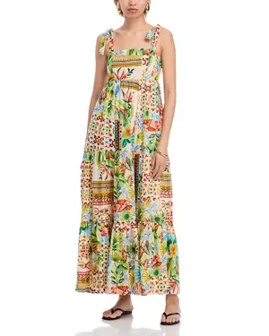 Aqua Palm Tie Strap Maxi Dress Exclusive