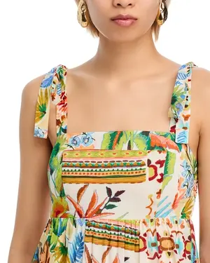 Aqua Palm Tie Strap Maxi Dress Exclusive