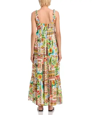 Aqua Palm Tie Strap Maxi Dress Exclusive