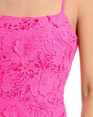 Aqua 3d Lace Mini Dress