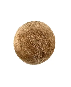 TOV FURNITURE Genuine New Zealand Sheepskin Ball Pillow - Brown