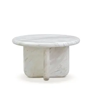 TOV FURNITURE Juju Marble Indoor-outdoor Coffee Table - White