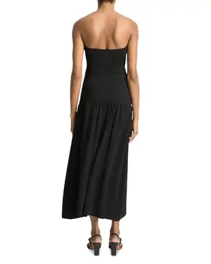 Vince Strapless Compact Drop Waist Dress