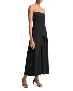 Vince Strapless Compact Drop Waist Dress