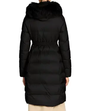 Moncler Boedic Belted Puffer Coat - Black