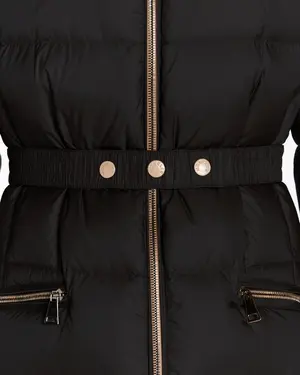 Moncler Boedic Belted Puffer Coat - Black