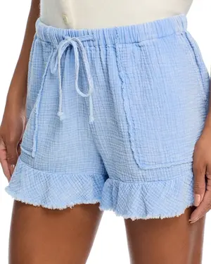 Aqua Matteo Gauze Shorts Exclusive
