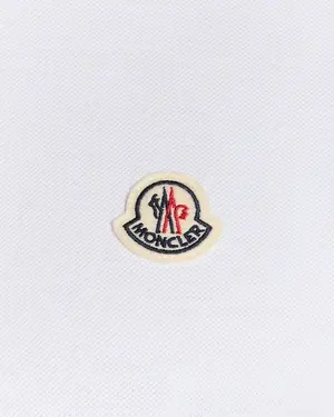 Moncler Short Sleeve Logo Polo Shirt - White