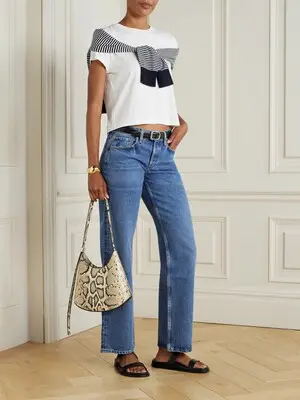 AGOLDE Low-rise Loose Distressed Straight-leg Jeans - Blue