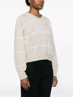 Brunello Cucinelli Striped Sequin-embellished Jumper