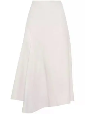 Brunello Cucinelli Asymmetric A-line Midi Skirt