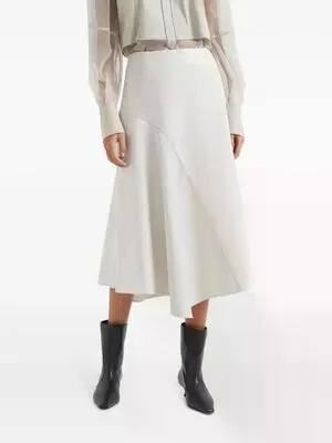 Brunello Cucinelli Asymmetric A-line Midi Skirt