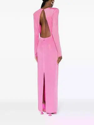 ROTATE BY BIRGER CHRISTENSEN Crystal-embellished Open-back Gown