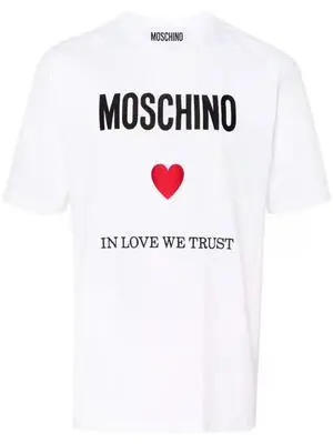 Moschino Logo-embroidered Cotton T-shirt