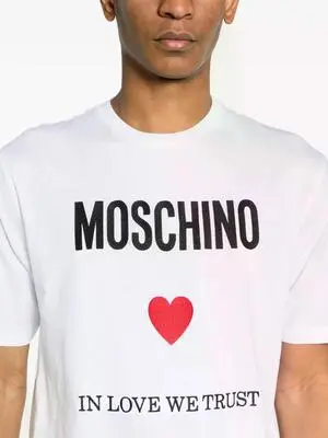 Moschino Logo-embroidered Cotton T-shirt