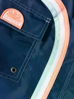 Sundek Stripe-detail Swim Shorts