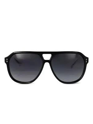 Isabel Marant Anya Acetate Pilot Frame Sunglasses - Black