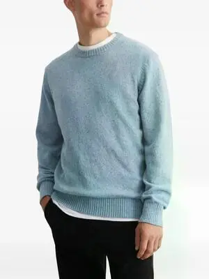 Marc O'polo Speckled-knit Crew-neck Sweater - Blue
