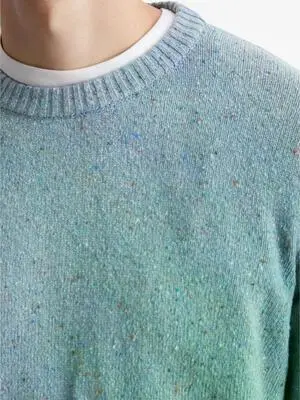 Marc O'polo Speckled-knit Crew-neck Sweater - Blue