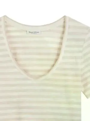 Marc O'polo Striped Scoop-neck T-shirt - Neutrals