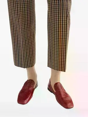 JIL SANDER Leather Loafers - Red