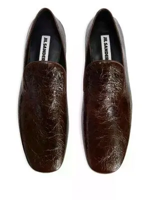 JIL SANDER Leather Loafers - Brown