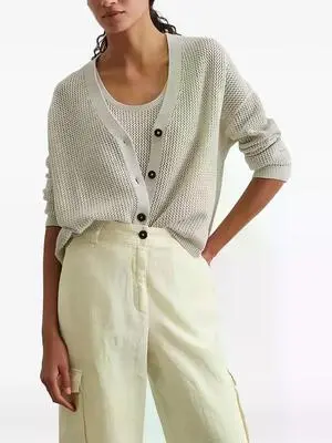 Marc O'polo Ribbed-knit Button-down Cardigan