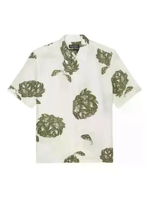 Marc O'polo Floral-print Short-sleeve Shirt - White