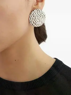 JIL SANDER Logo-engraved Stud Earrings