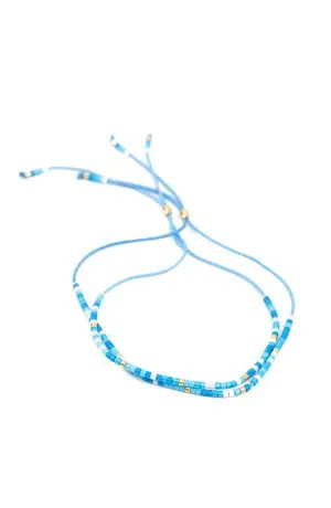 EMERSON & OLIVER Set Of Beaded Friendship Bracelets - Blue