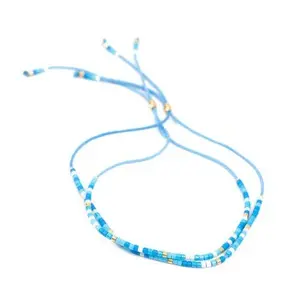 EMERSON & OLIVER Set Of Beaded Friendship Bracelets Blue