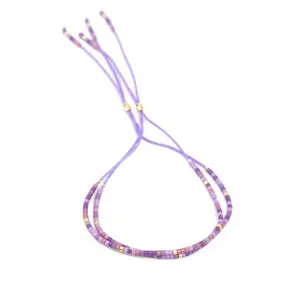 EMERSON & OLIVER Set Of Beaded Friendship Bracelets - Purple