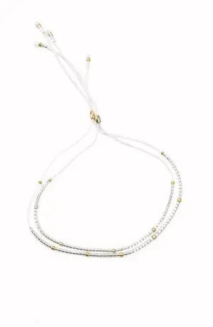 EMERSON & OLIVER Set Of Beaded Friendship Bracelets - Silver