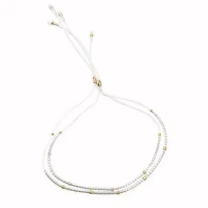 EMERSON & OLIVER Set Of Beaded Friendship Bracelets - Silver