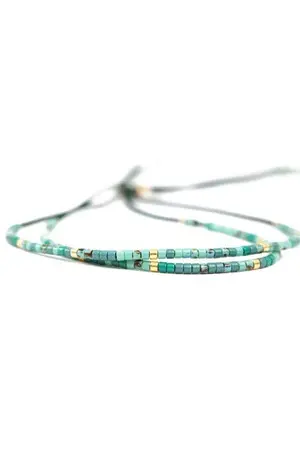 EMERSON & OLIVER Set Of Beaded Friendship Bracelets - Turquoise