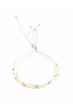 EMERSON & OLIVER Set Of Beaded Friendship Bracelets - White