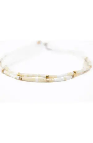 EMERSON & OLIVER Set Of Beaded Friendship Bracelets - White